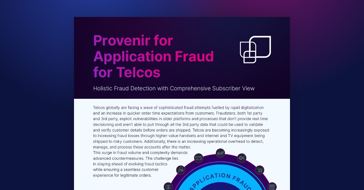 DATA SHEET: Fraud for Telco - Provenir